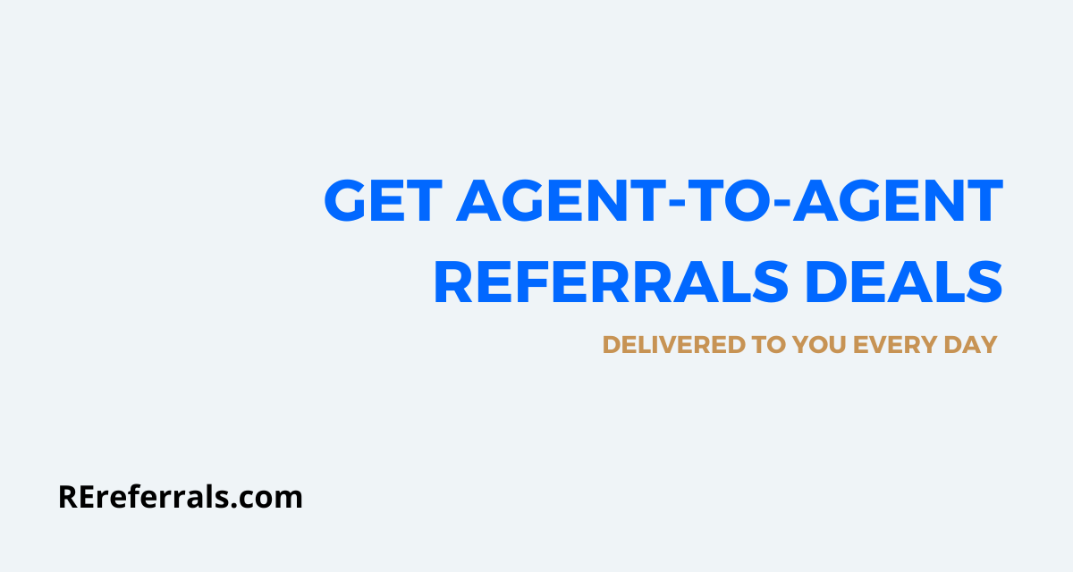 RE Referrals | Real Estate agent-to-agent referrals software